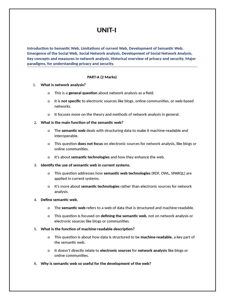 unit 1 | PDF | Semantic Web | World Wide Web