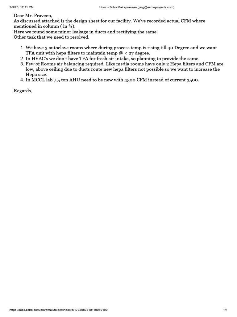 HVAC Calculations | PDF