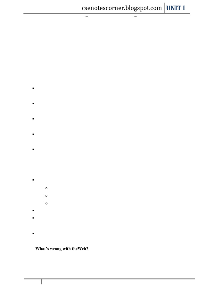 UNIT I_merged | PDF | Semantic Web | Web 2.0