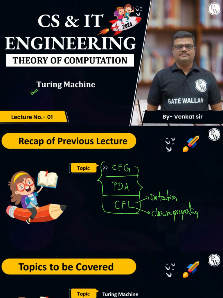 Turing Machine 01 - Class Notes | PDF