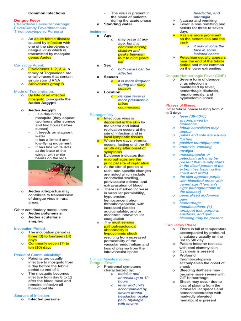 Common Infections | PDF | Clinical Medicine | Diseases And Disorders