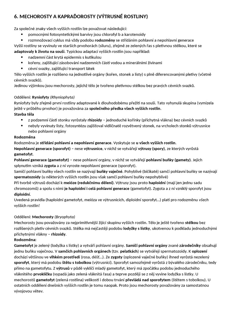 06 Mechorosty Kapradorosty | PDF