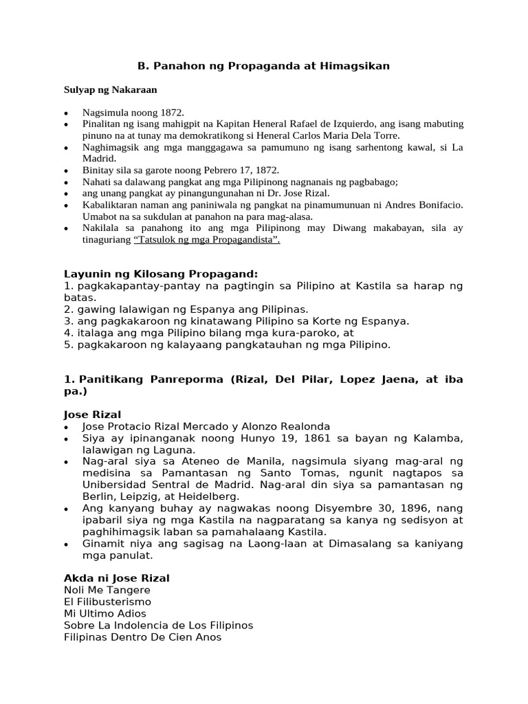 FILIPINO GROUP 7 Handouts_1 | PDF