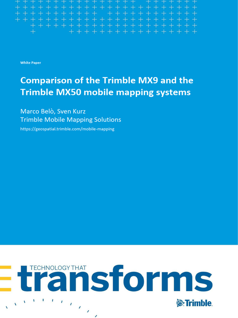 White Paper Comparison of The Trimble mx9 and mx50 | PDF | Lidar | Camera