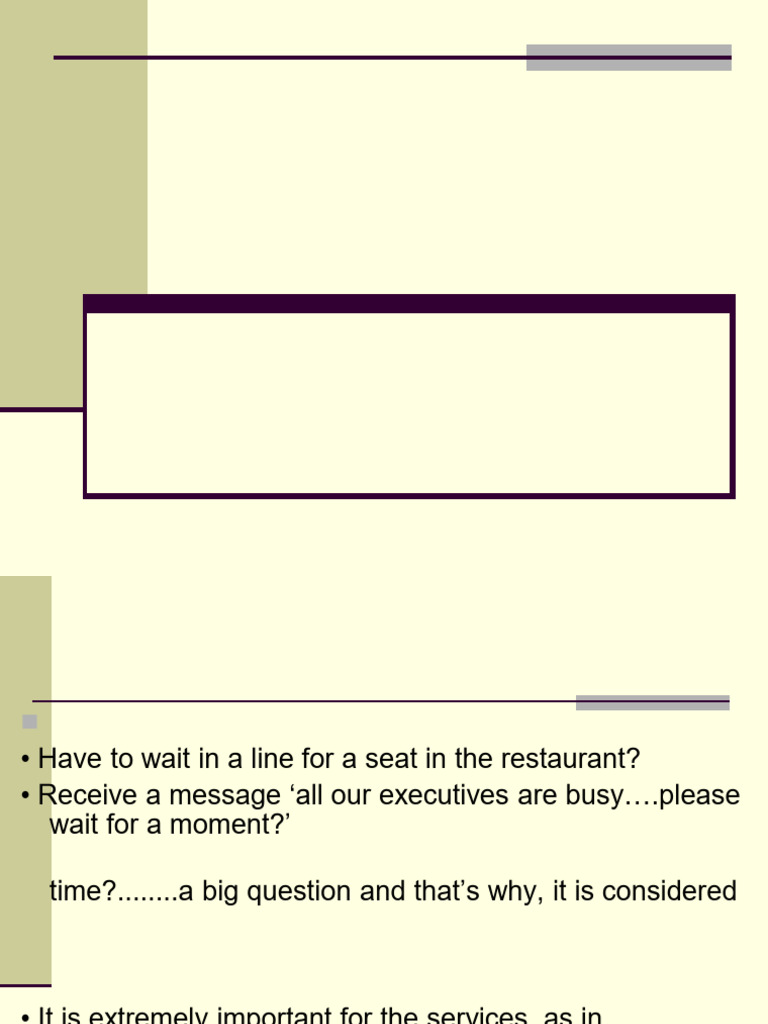 Effective Waiting Line Management Strategies | PDF