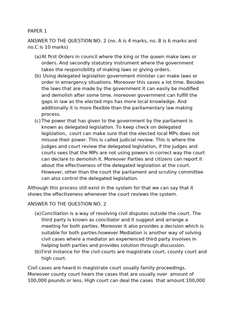 PAPER 1 | PDF | Appeal | Courts