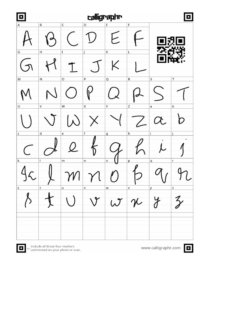 Calligraphr Template | PDF