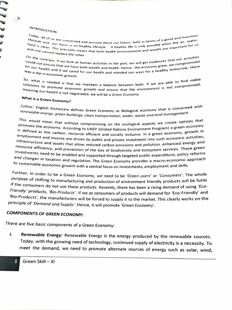 Understanding the Green Economy Concepts | PDF | Green Economy ...