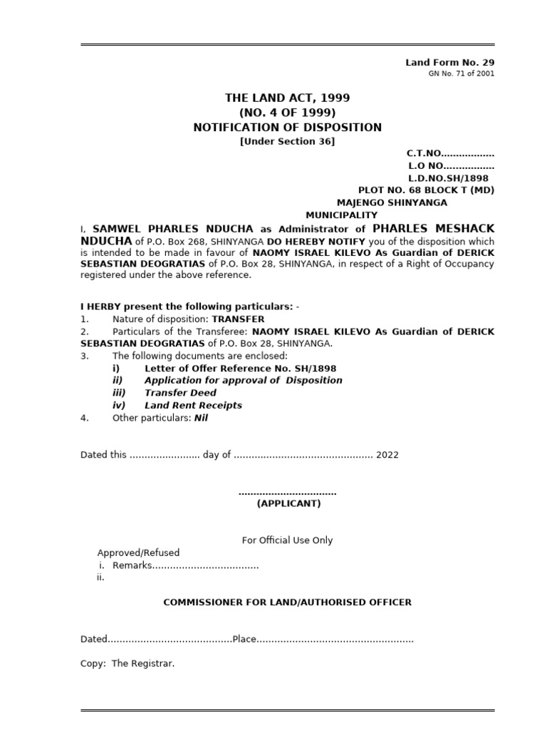 Land Form No. 29, 30 & 35 MIRATHI | PDF | Common Law | Justice