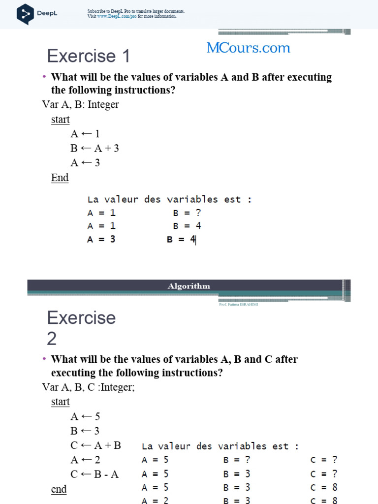 Une Serie Des Exercices ALGORITHMIQUE en | PDF | Value Added Tax | Computer Programming