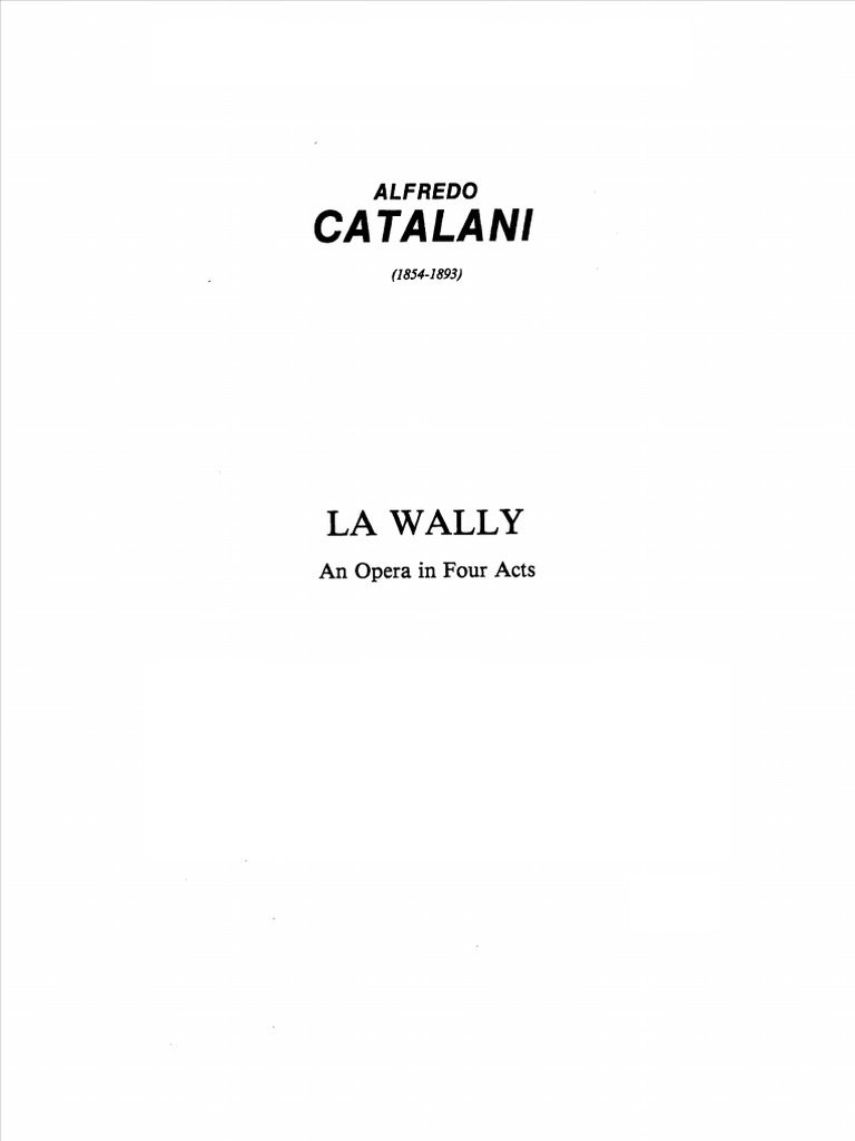IMSLP789884-PMLP87573-Catalani La Wally Score | PDF