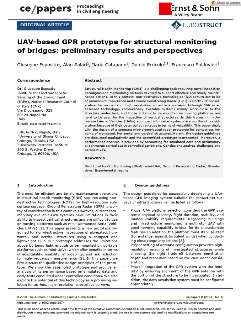 UAV-based GPR prototype for structural mo | PDF | Unmanned Aerial ...