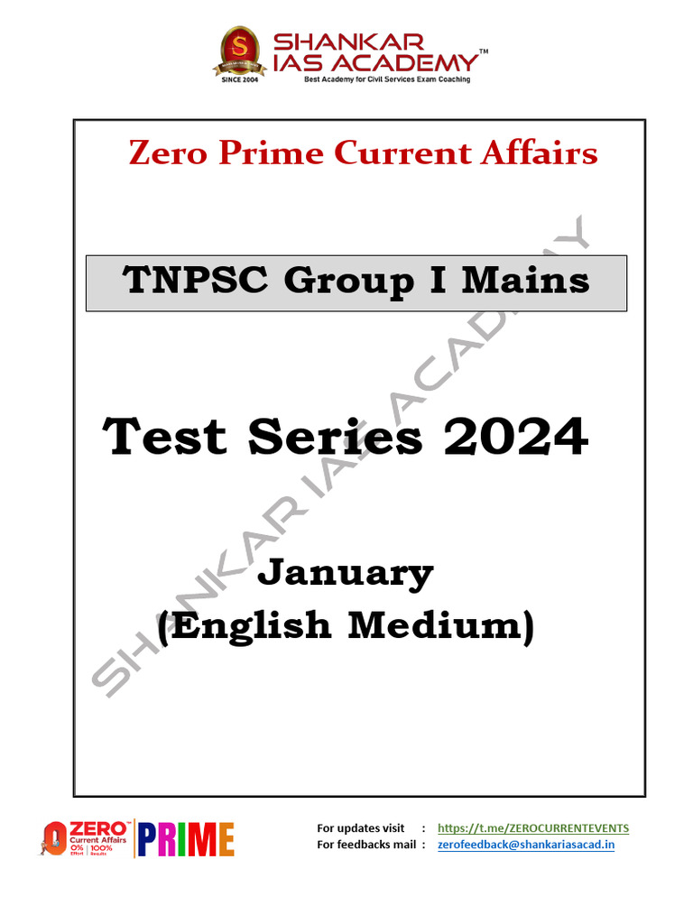Zero Prime Current Affairs Test Series 2024 | PDF | Surrogacy | Non ...
