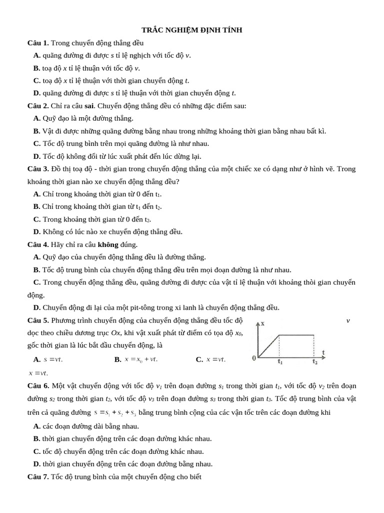 c1_bài 2. Chuyển Động Thẳng Đều | PDF