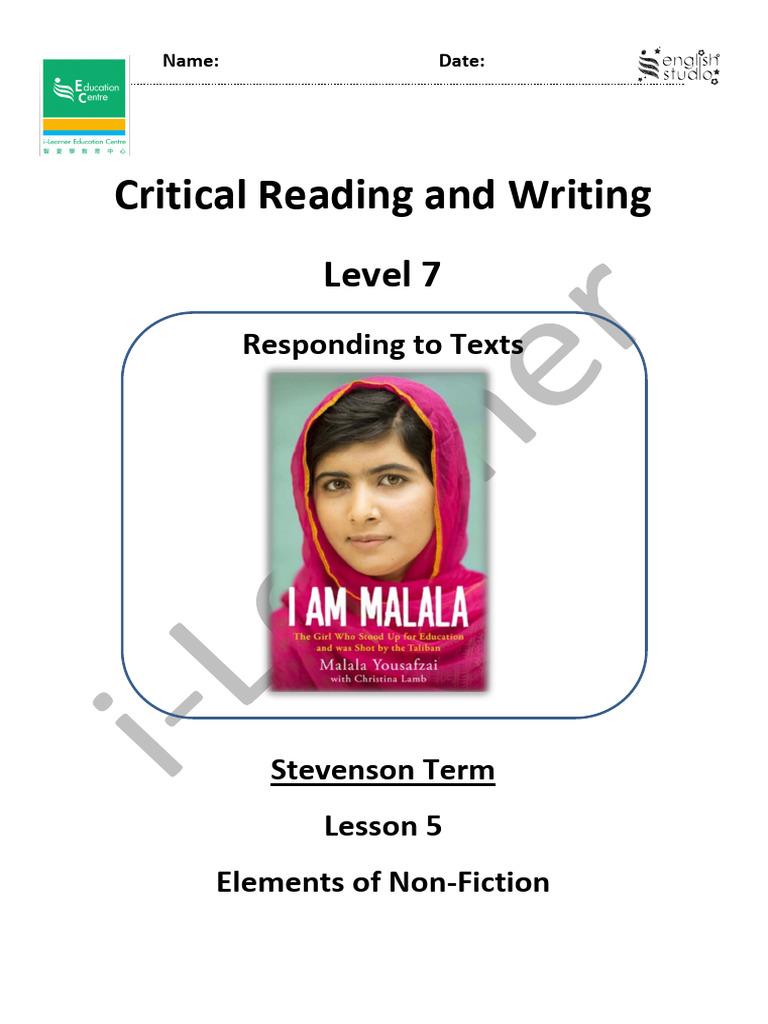 CRW S1 - Ste5 - Elements of Non-Fiction - 2019v | PDF | Non Fiction ...