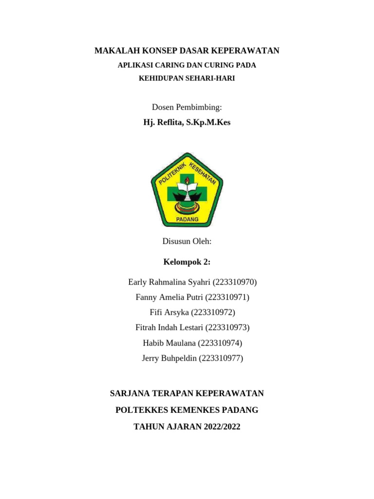 Makalah KDK Kel 3 Aplikasi Caring Dan Curing Dalam Kehidupan Sehari-Hari | PDF