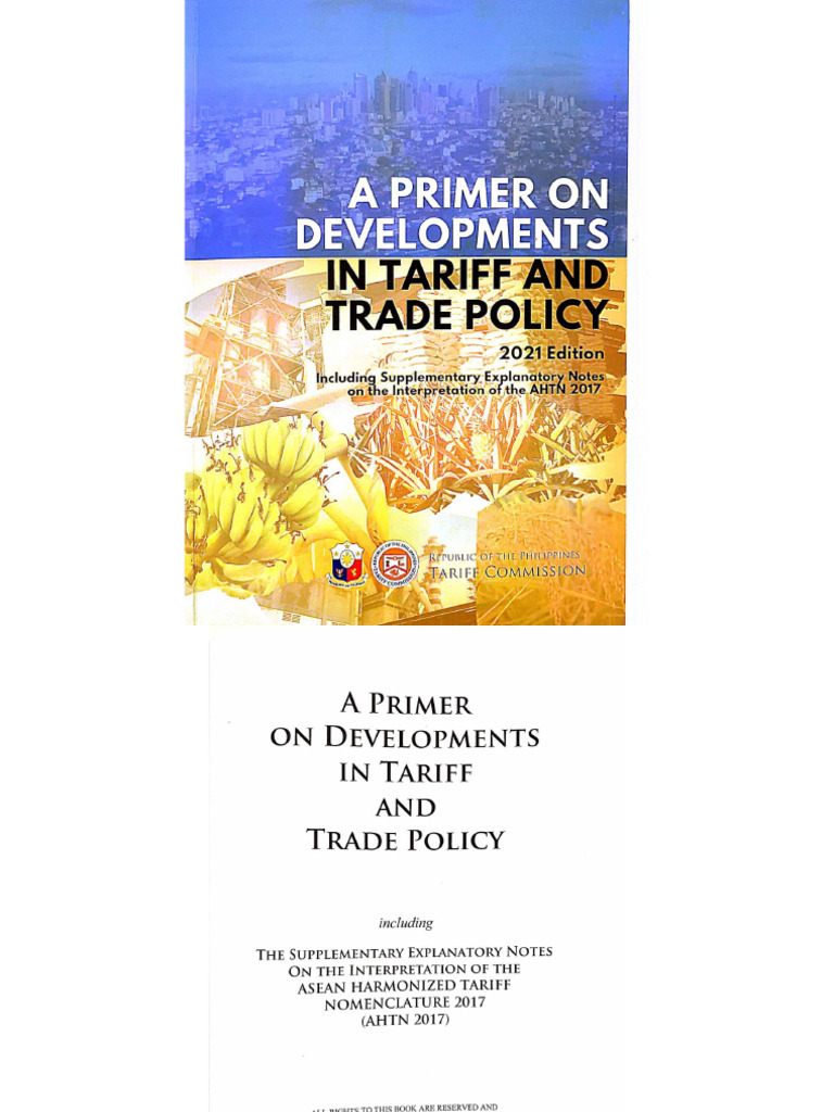 A Primer On Tariff and Trade Policy 2021 | PDF