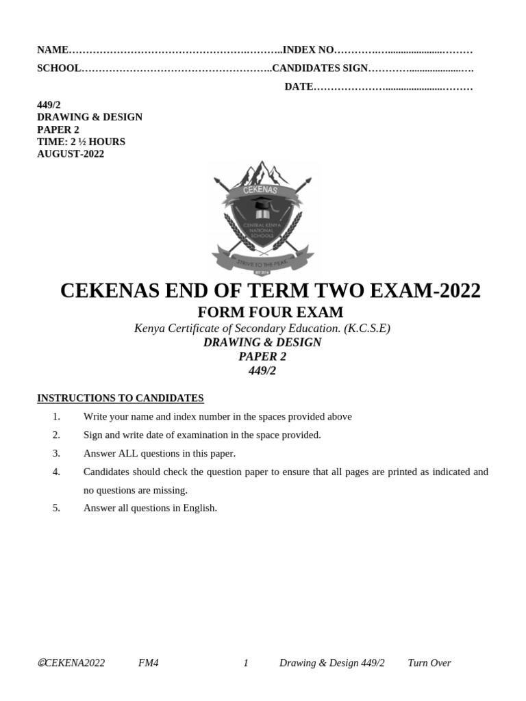 Drawing-and-desighn-pp2-form-4-Copy | PDF