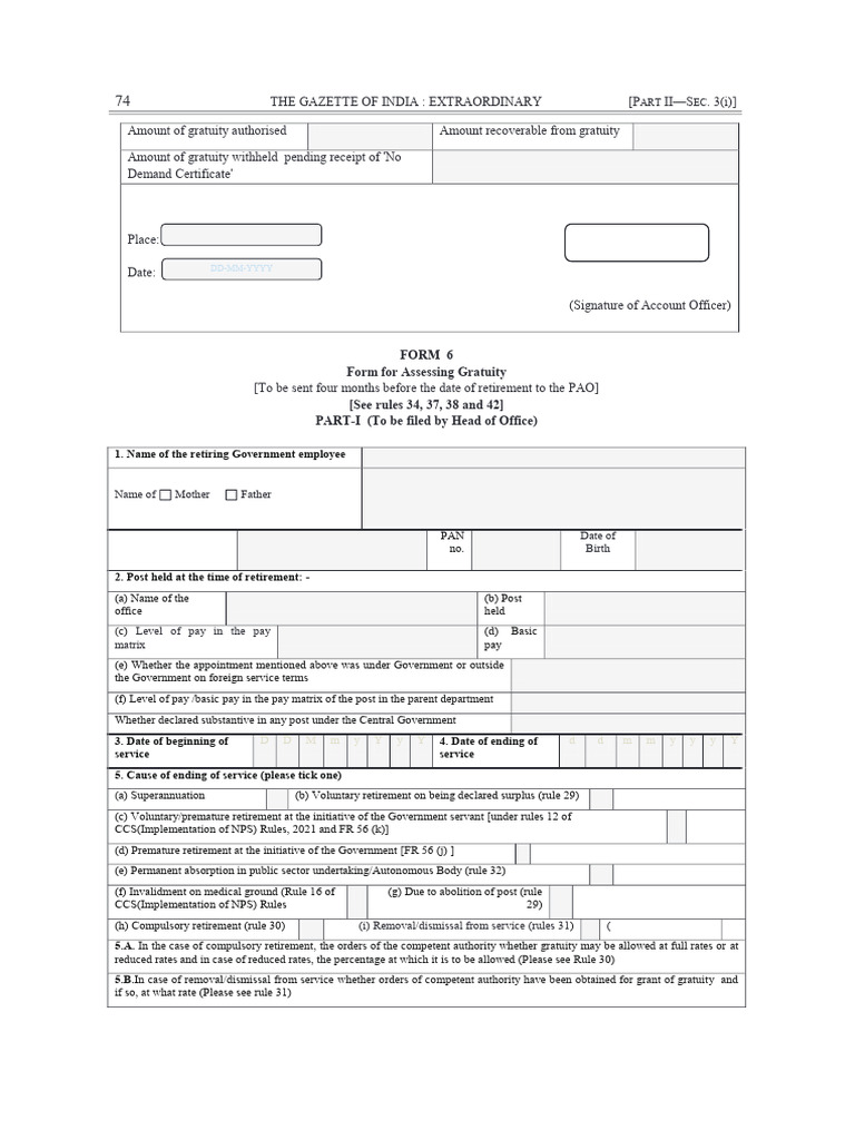 NPS Form 6 and 7 | PDF | Gratuity | Receipt