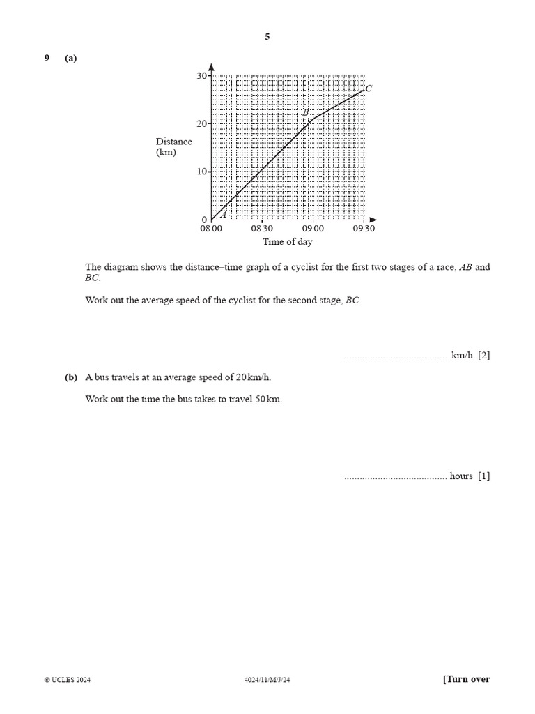 O Level Mathematics (Syllabus D) 4024 - 11 Paper 1 May - Jun 2024 | PDF