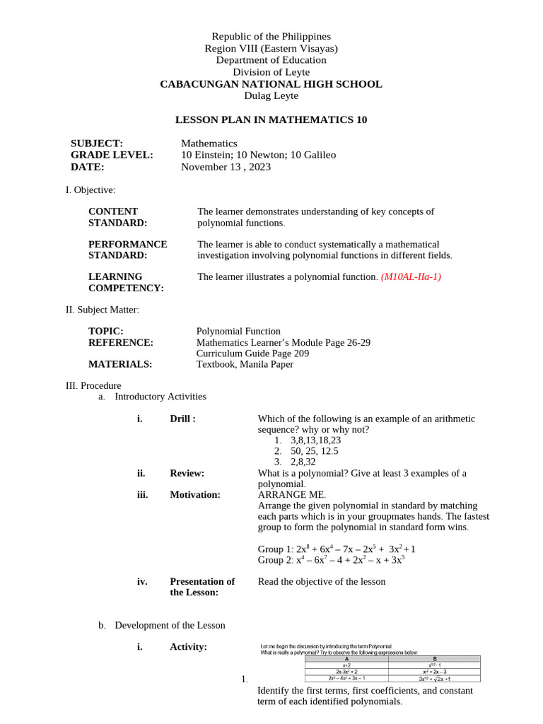 polynomial function | PDF | Polynomial | Mathematics
