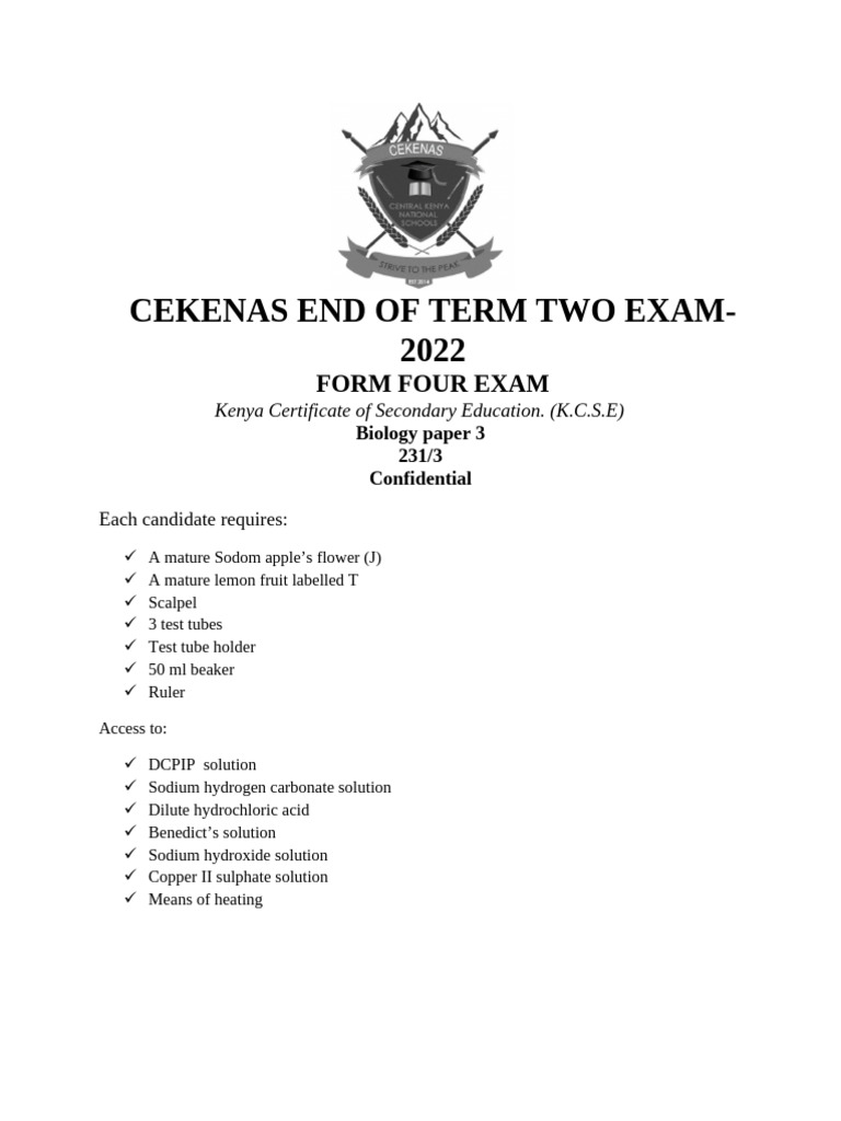 Biology-pp3-form-4-confidential | PDF