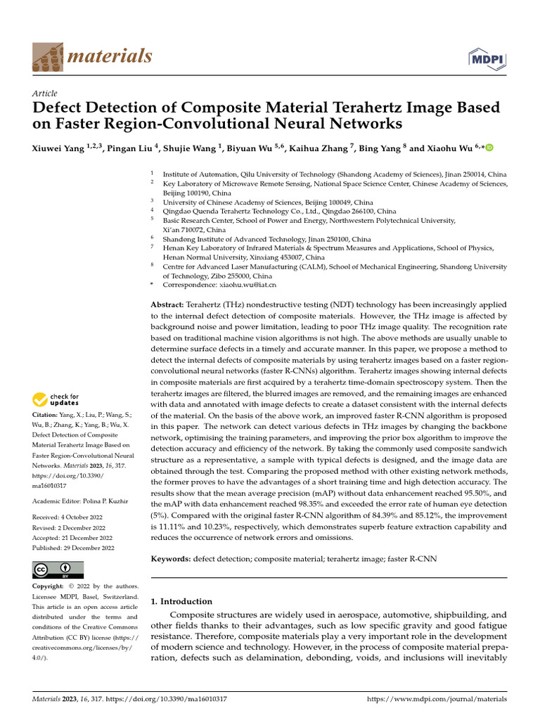 Defect Detection of Composite Material | PDF | Terahertz Radiation ...