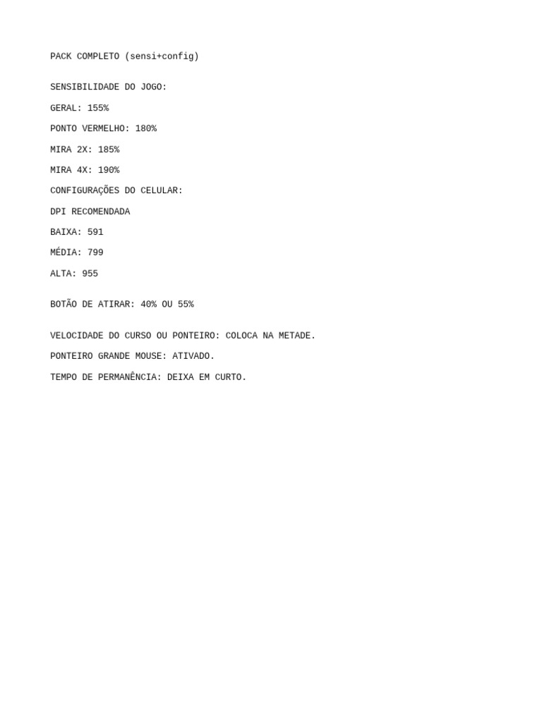 Pack Completo (Sensi+Config) | PDF