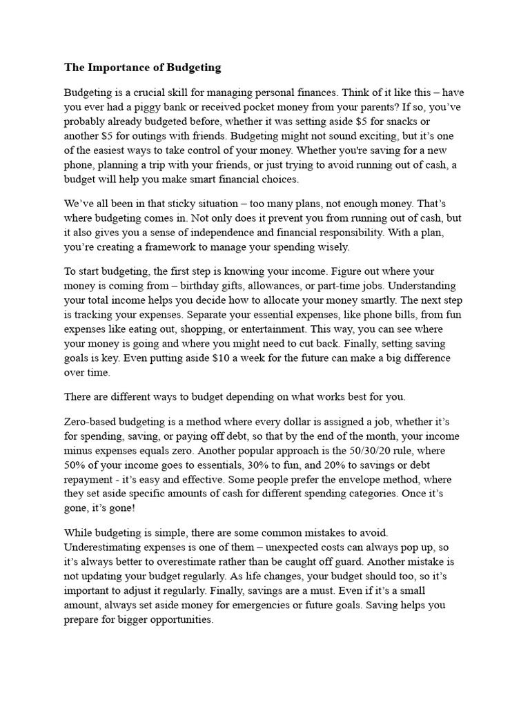 Essential Budgeting Tips for Beginners | PDF | Budget | Expense