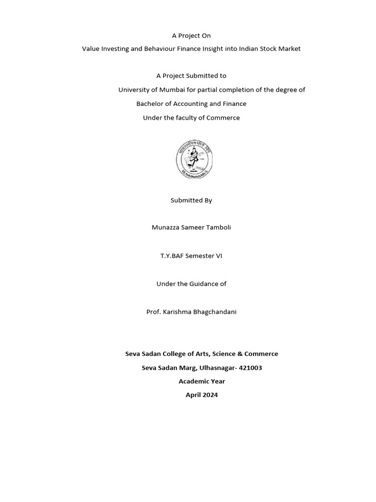 Black Book Project On VI and BF (Without Page No) - Pagenumber | PDF ...