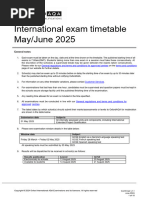 O Level 2025 Timetable | PDF