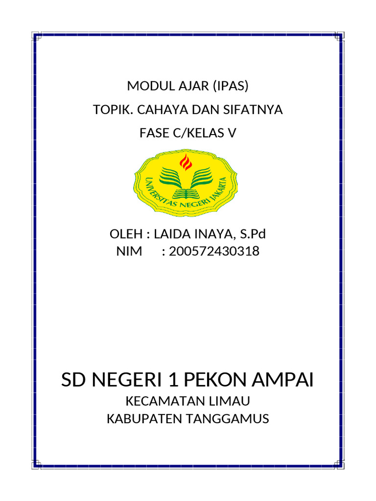 MODUL AJAR Laida Inaya | PDF