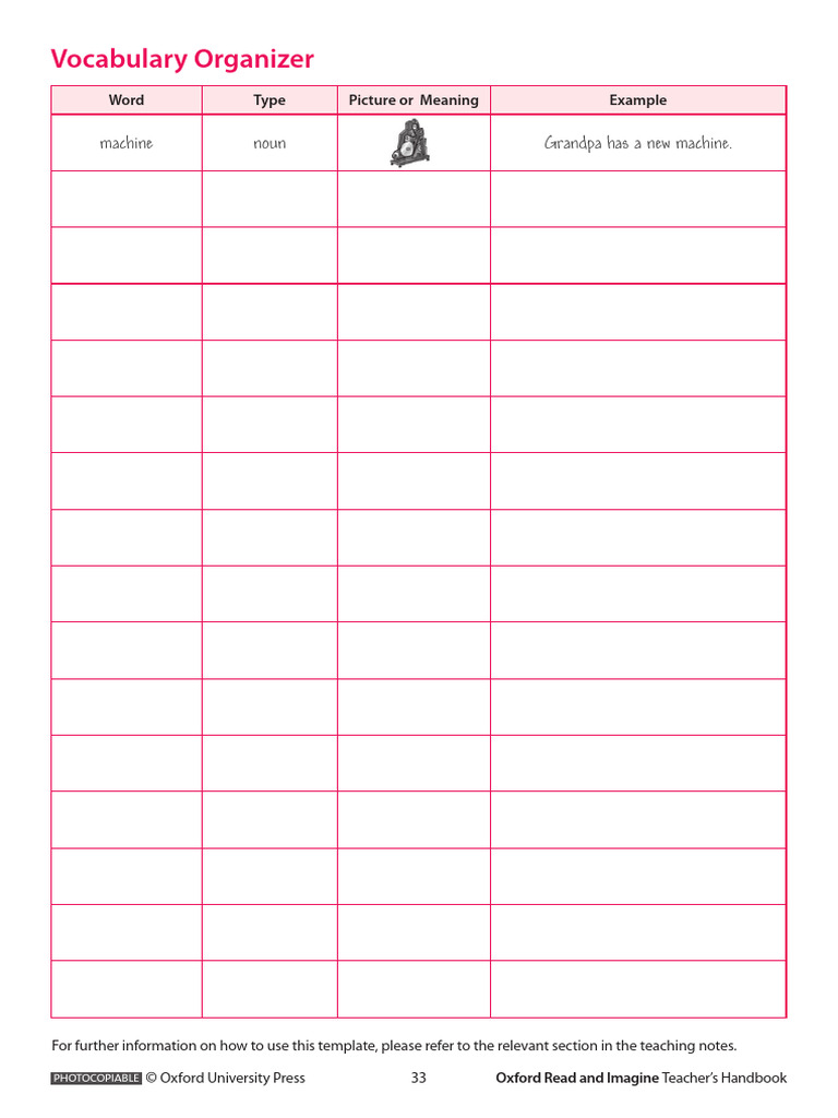 Extra Book Club Worksheets - Vocabulary Organizer | PDF