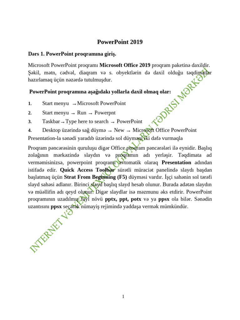 POWERPOINT 2019 | PDF