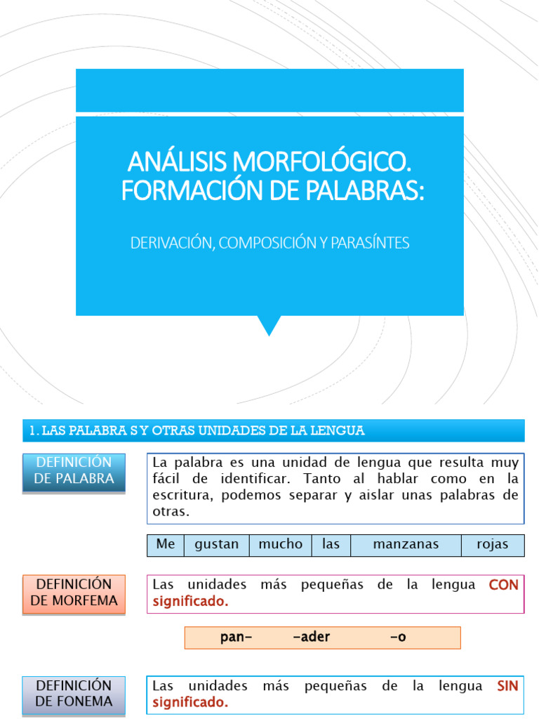 Análisis Morfológico Esquema | PDF | Palabra | Numero Gramatical