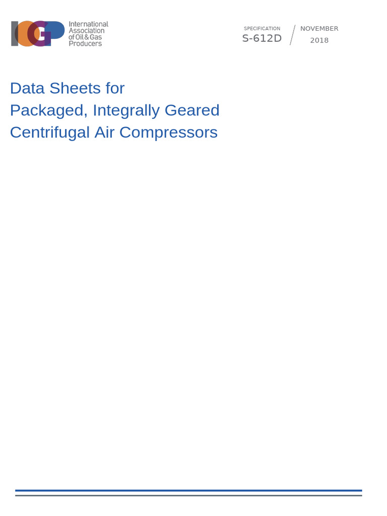 S-612D v18-11 - Packaged, Integrally Geared Centrifugal Air Compressors - Procurement Data Sheet ...