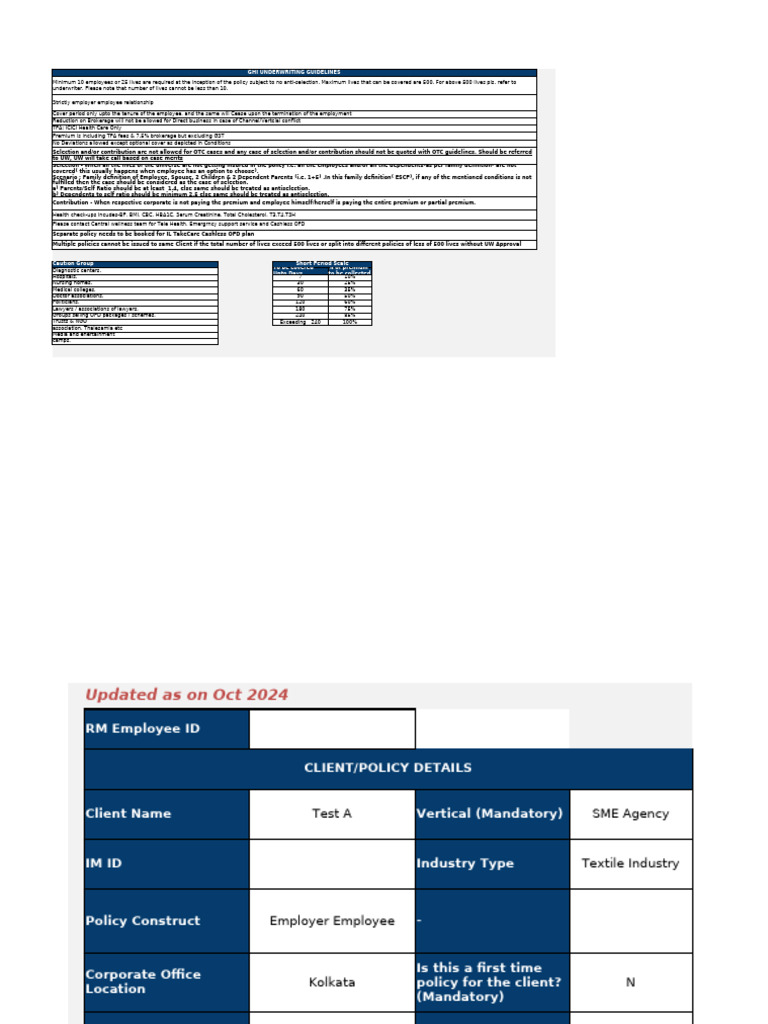 GHI Underwriting Guidelines Overview | PDF | Social Programs | Health Care