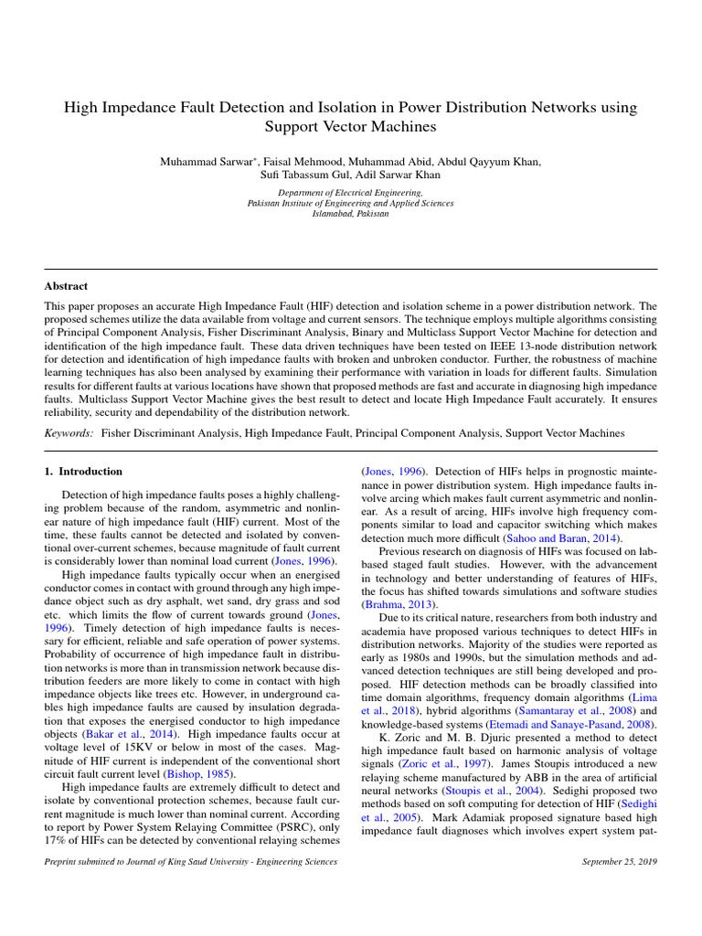 High Impedance Fault Detection and Isolation in Power Distribution ...