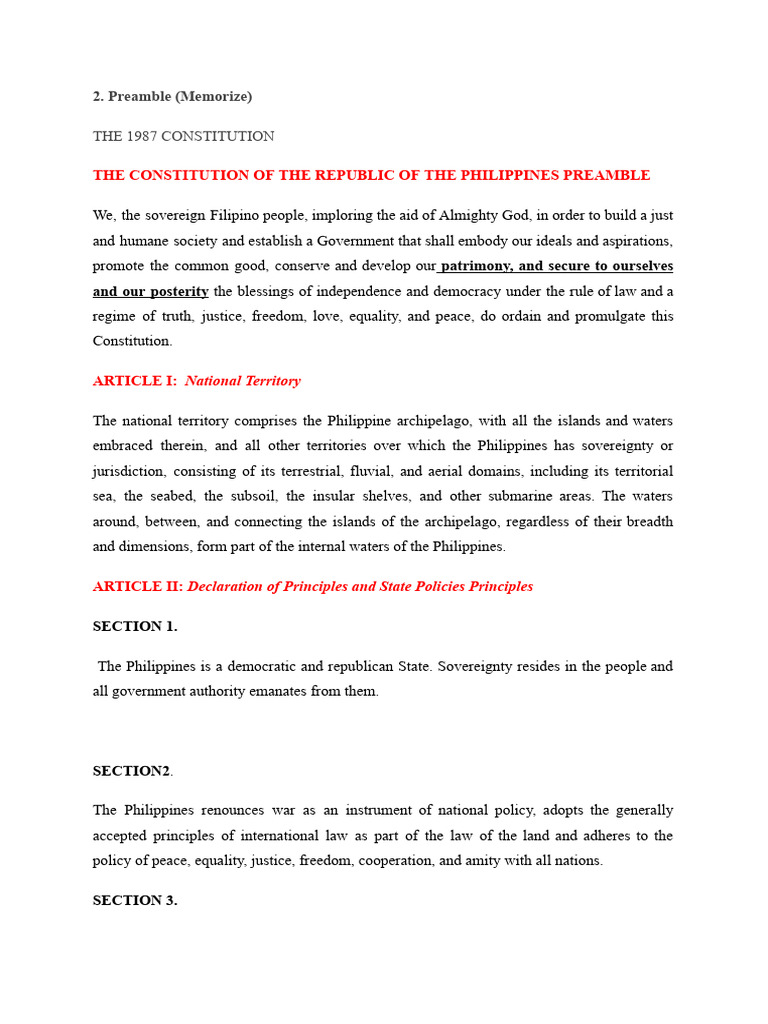 preamble | PDF | Political Science | Justice