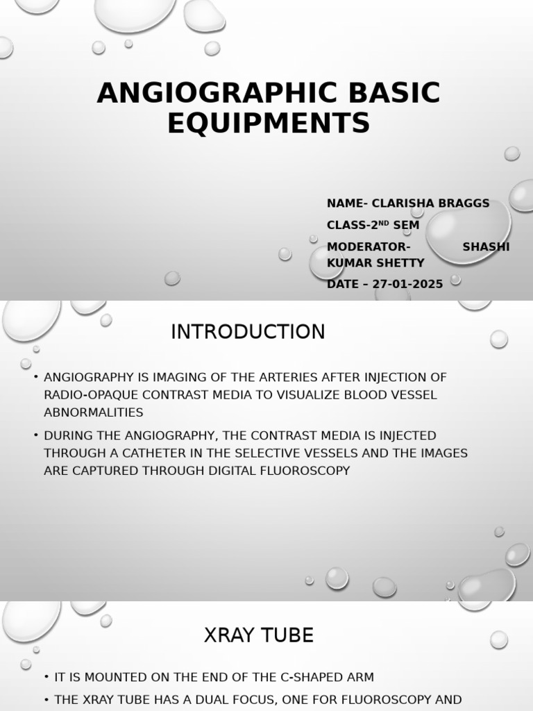 Angiographic Equipment Overview | PDF
