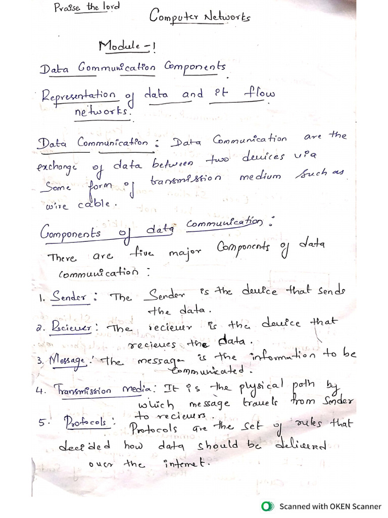 MOD 1 handwriiten notes | PDF