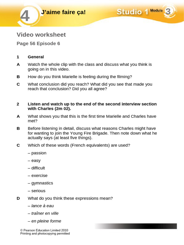 233 - Video Worksheet | PDF