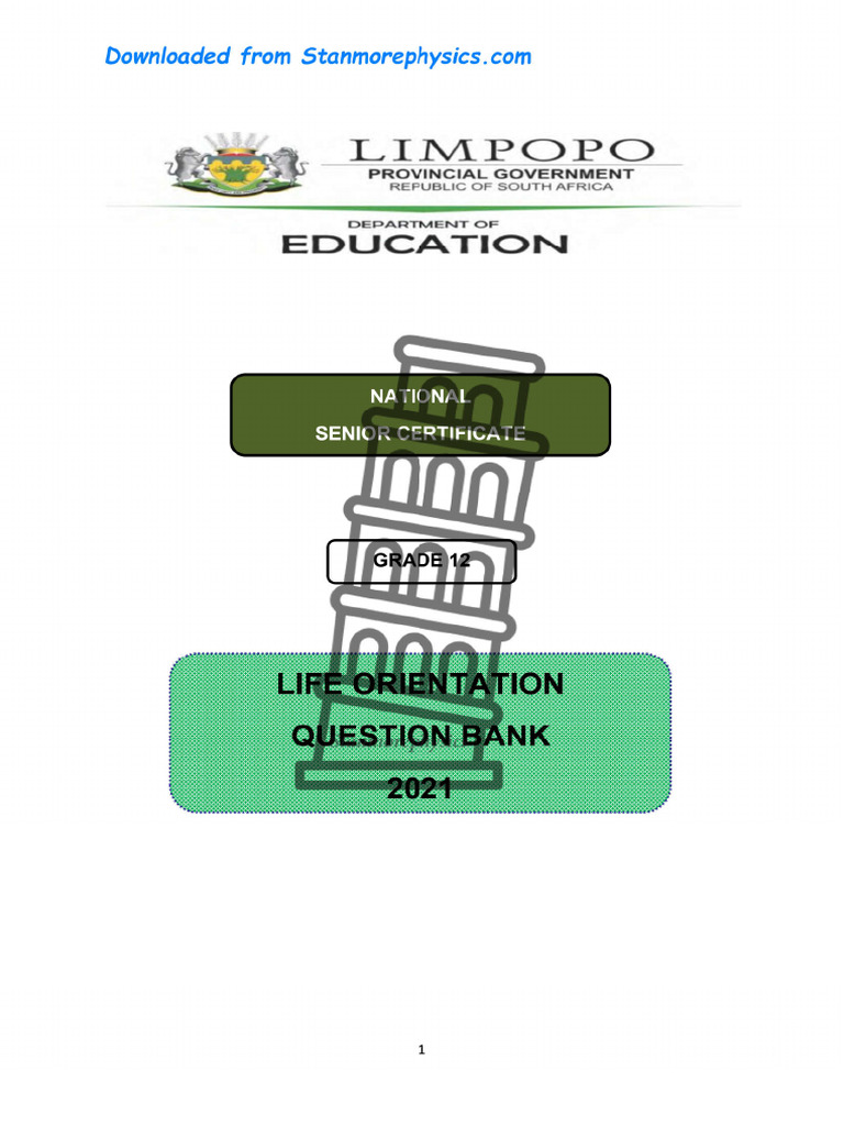 Limpopo Life Orientation Question Bank 2021 With Memos | PDF