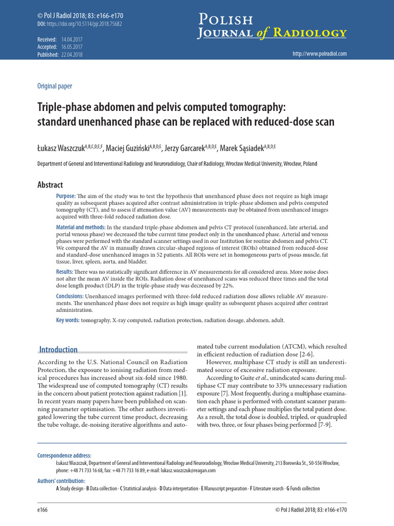 Triple-Phase Abdomen and Pelvis Computed Tomograph | PDF | Ct Scan ...