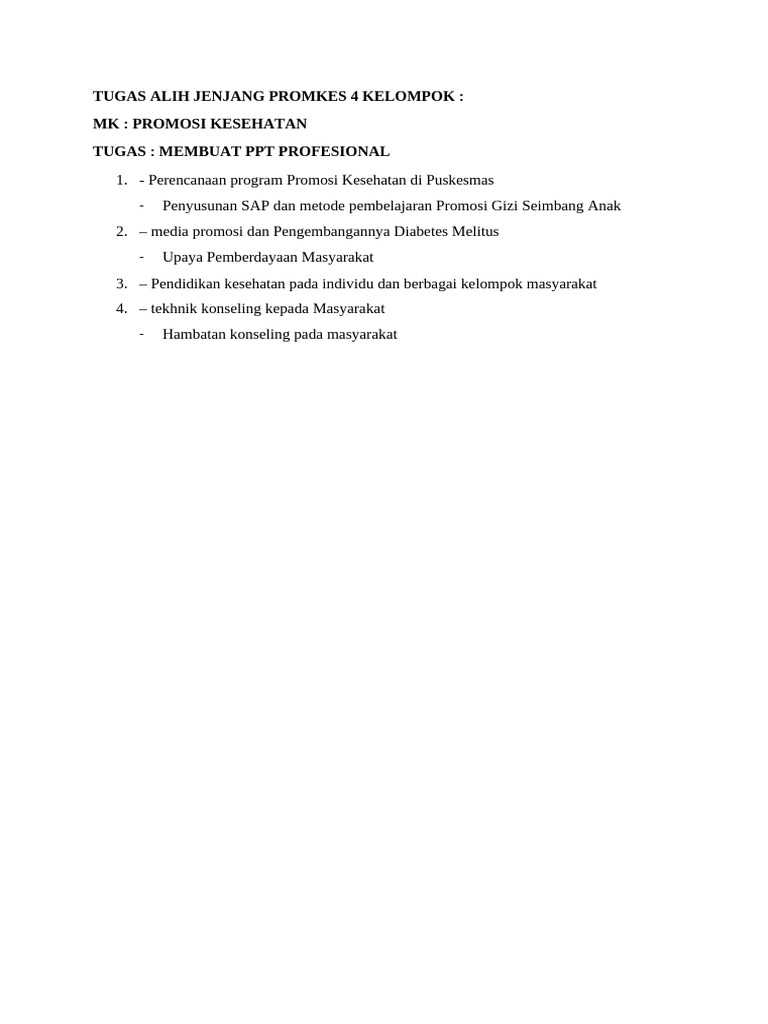 Tugas Mk Promkes | PDF