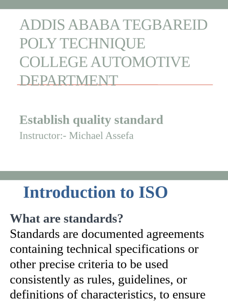 Establish Quality Standards | PDF | Hazard Analysis And Critical Control Points | Internal Control