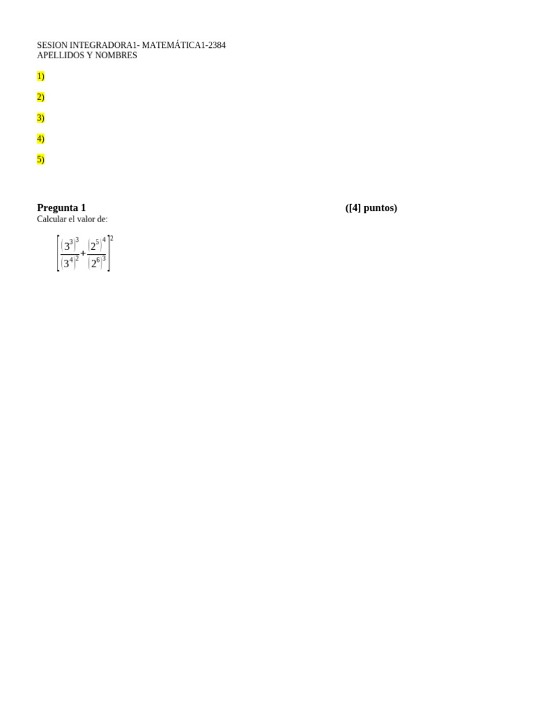 Sesion Integradora1 Matematica1 2384 2024 | PDF