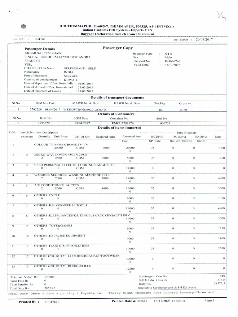Passenger Details Passenger | PDF