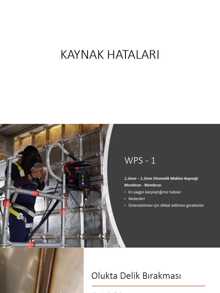 Paslanmazlarda Kaynak Hataları Eğitim Slayt | PDF