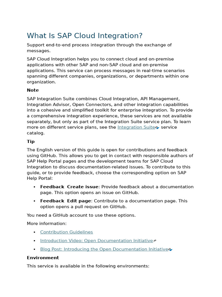 What Is SAP CLOUD INTEGRATION | PDF | Cloud Computing | Computing